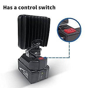 Cordless LED Work Light for Makita 20v battery 48W 3000LM LED Flood Lights job site lighting for Emergencies, Camping, Outdoor with 16 lamp beads