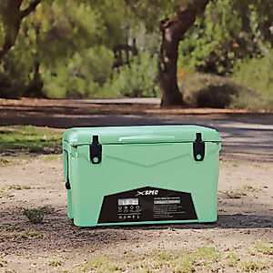 Xspec 60 Quart Roto Molded High Performance Camping Cooler Ice Chest | Pro Tough Durable Outdoor Ice Chest, Seafoam