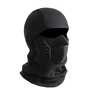 IRELIA Winter Windproof Fleece Ski Mask Balaclava Headwear Motorcycle Thermal Face Mask Bandanas Black