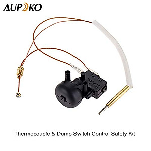 Aupoko Gas Patio Heater Parts Thermocouple and Anti Tilt Switch, Gas Patio Heater Safety Kit, Fits for Patio and Room Heater Garden Outdoor Heater Accessories
