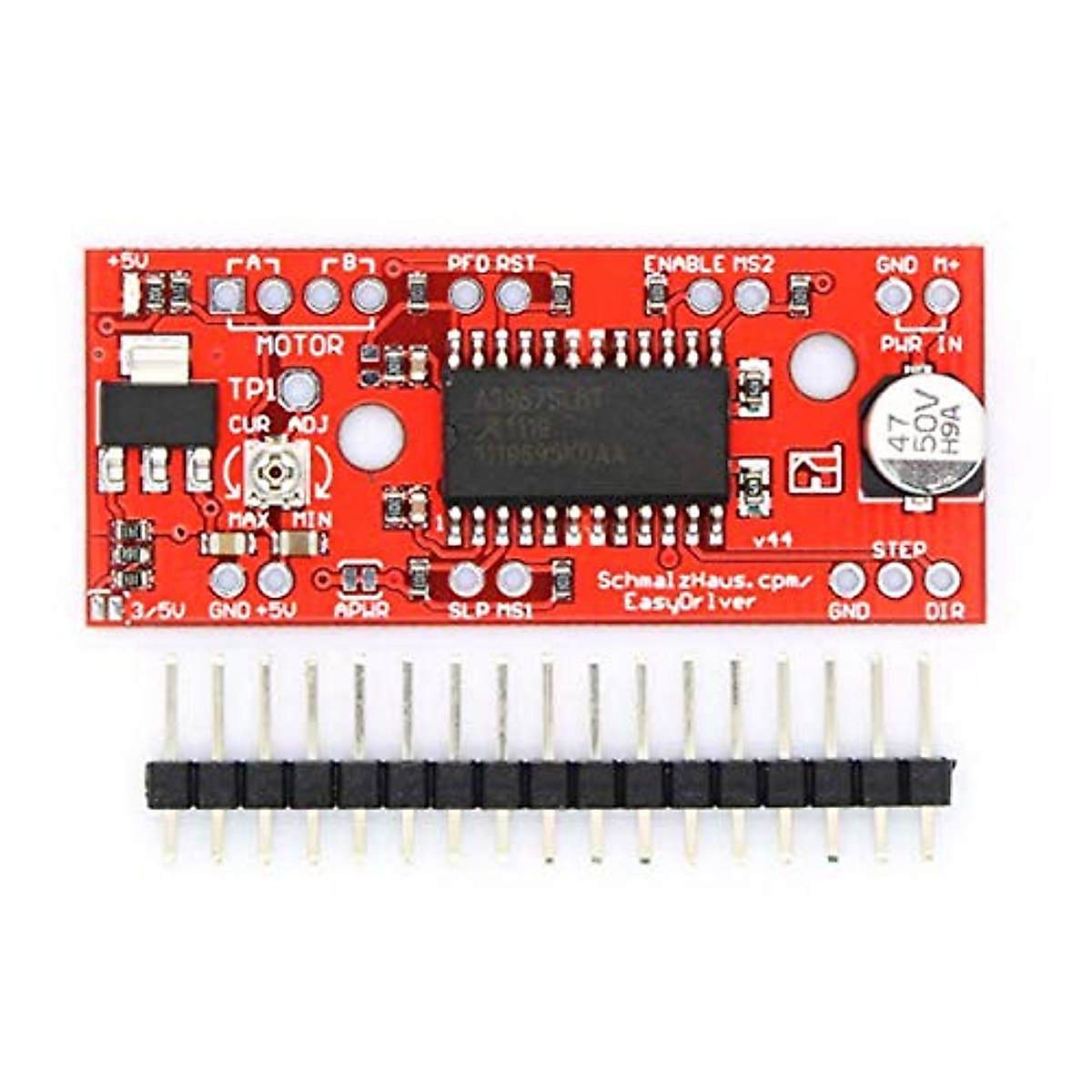 Treedix EasyDriver Shield Stepper Motor Driver with Single Row Pin Headers Compatible with Arduino (5pcs)