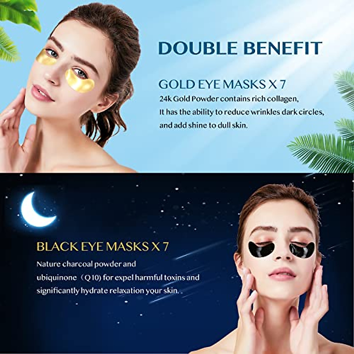Under Eye Patches (14 Pairs) Under Eye Mask Skincare for Adults Dry Eyes,Eye Masks for Dark Circles and Puffiness,Eye Patch