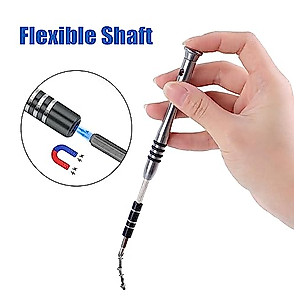 Small Precision Screwdriver Set,bkack 60 in 1 with 57 Bits Screwdriver Kit, Mini Magnetic Driver Electronics Repair Tool Kit for iPhone, Tablet, Macbook, Xbox, Cellphone, PC, Game Console, Black