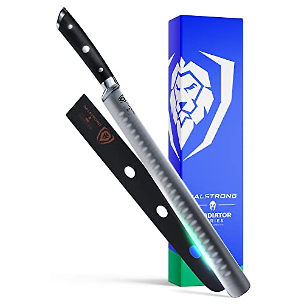Dalstrong Slicing Knife - 12 inch - Gladiator Series Elite - Granton Edge - Forged High-Carbon German Steel Kitchen Knife - G10 Handle - Razor Sharp Carving Knife - w/Sheath - Slicer - NSF Certified