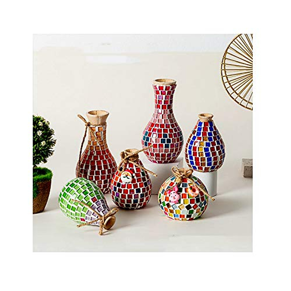 Mosaic Tiles Squares Black Crystal Mosaic Glass Tile for Crafts Bulk DIY Picture Frames Handmade Jewelry Coasters Art Material Decoration,1x1cm,100 Pieces