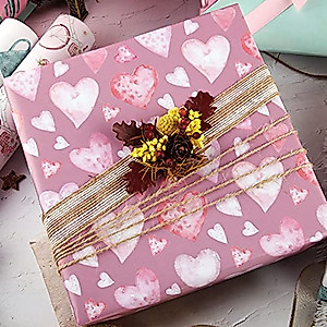 Cute Cartoon Print Pink Colorful Wrapping Paper Holiday Girls Princess Birthday Gift Wrapping Paper 70s Wrapping Paper (A, One Size)