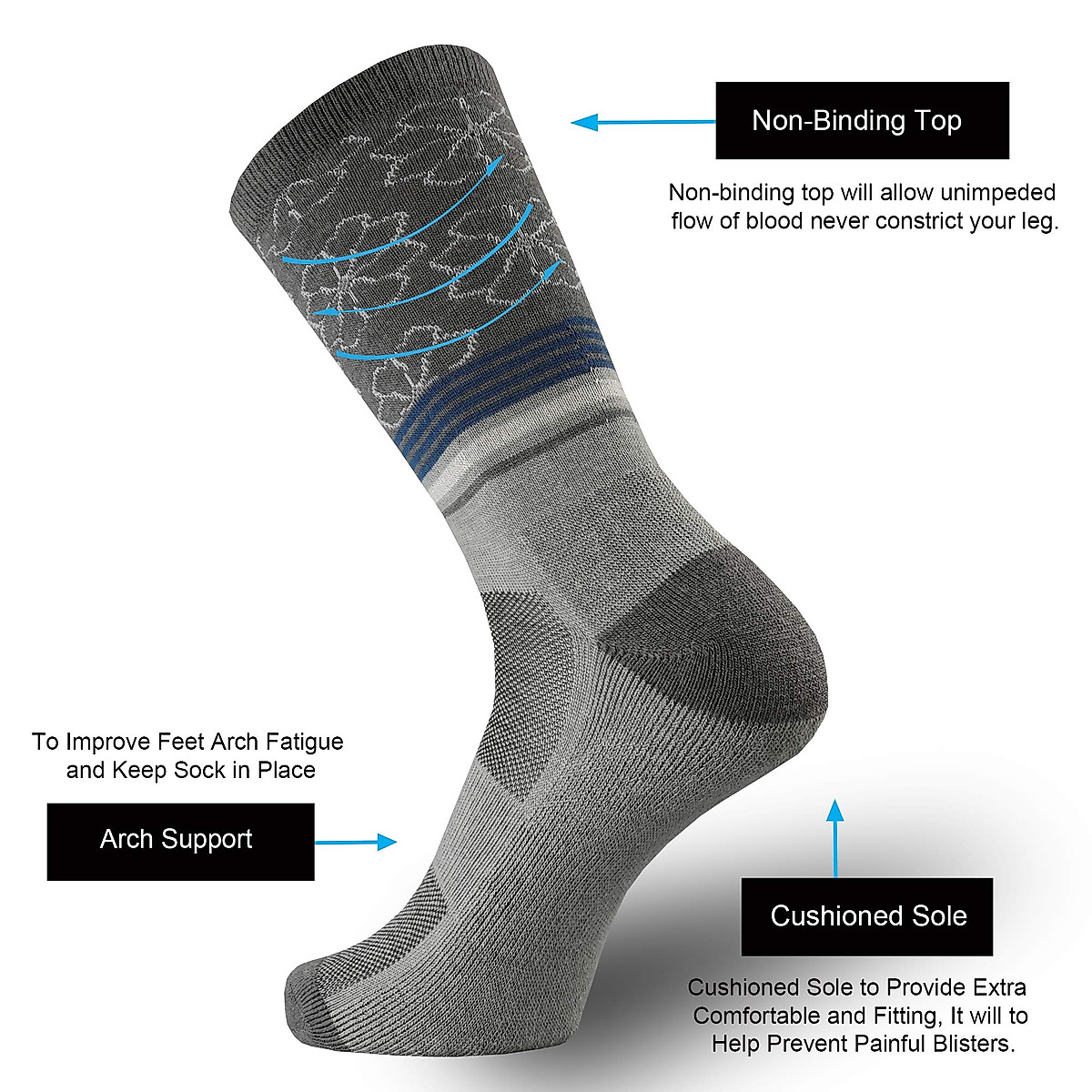 ONKE Merino Wool Cushion Crew Socks for Women Ladies Colorful Casual Dress Outdoor Trail Hiking Hike All Seasons Medium Warm(Multicolor9)