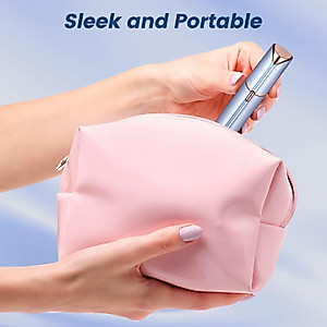 Facial Hair Removal for Women, Mini Hair Remover, Electric Razor Shaver Portable Bikini Epilator for Lips, Chin, Armpit, Peach Fuzz, Fingers, Neck, Cheek and USB Rechargeable (Blue)