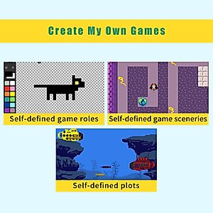 ELECFREAKS Retro Coding Arcade for Microsoft Makecode DIY Programmable Handheld Game Console Suitable for STEM Education, Kid Game Programming Learning Machine Supports Block Programming and Python