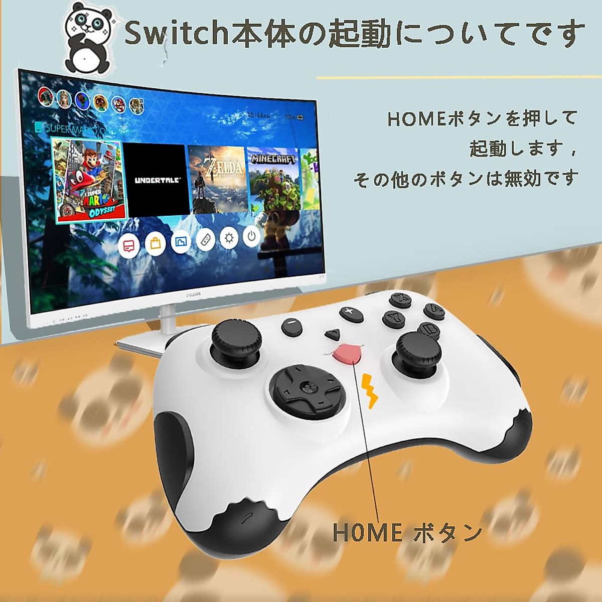 GCHT GAMING Switch Pro Controller for Nintendo Switch/Switch Lite Support Wakeup Console, Amibo/NFC, Turbo, Gyro Axis, Vibration Functions(Black)