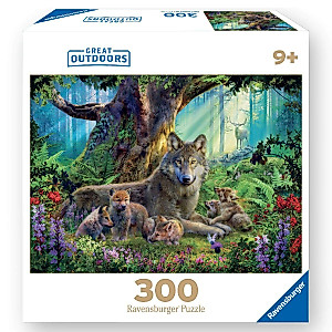 Ravensburger Great Outdoors Puzzle Series: Wolves in The Forest - 300 Piece Unique Jigsaw Puzzle for All Ages | Premium Quality | Anti-Glare Surface | FSC-Certified Materials
