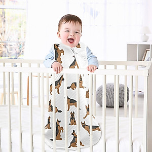 German Shepherd Dogs Baby Sleeping Bag,Baby Wearable Blanket,Toddler Sleep Sack,Sleep Suit for Infant Newborn Babies 0-6 Months