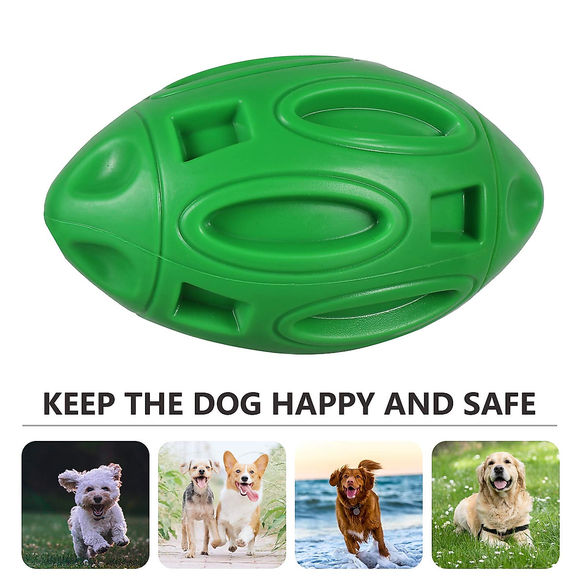 TEHAUX Pet Sound Toys Football Rubber