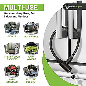 Urban August Original Fridge Lock: Multi - Functional Cable Keyed Lock, for French-Door Refrigerators and Cabinets (Small White, 6 Pack Keyed Alike)