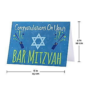 Lee Laa Lou Jewish Greeting Cards, Bar Mitzvah, Bat Mitzvah, Greeting Cards, set of 4pc, with envelopes