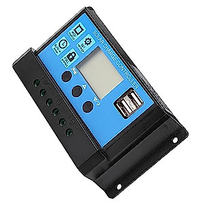 Solar Charge Controller, 60A/50A/40A/30A/20A/10A 24V Auto Solar MPPT Charge Controller 12V Panel PWM Controllers for Solar Panels (60A)