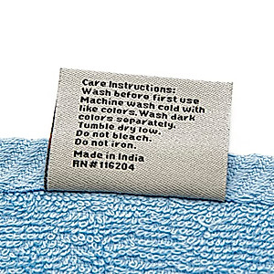 Gold Coast Egyptian Cotton Cottage Blue Bath Sheet and 4 Washcloths Set