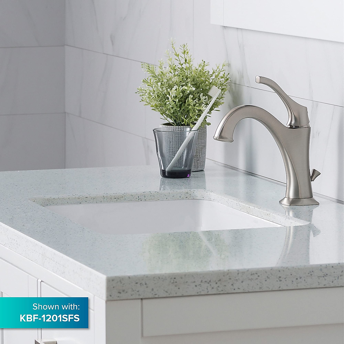 KRAUS Elavo 21-inch Rectangular Undermount White Porcelain Ceramic Bathroom Sink with Overflow, KCU-241