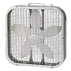 Lasko 20 INCH Box Fan with SAVESMART technology, WHITE
