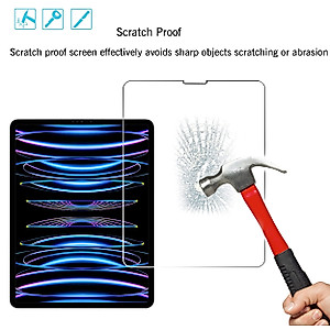 Ailun Screen Protector for iPad Pro 11 inch 2022/2021/2020 (4th/3rd/2nd Generation) 3 Pack + 2 Pack Camera Lens Protector,Tempered Glass,Face ID & Apple Pencil & Case Compatible [5 Pack]