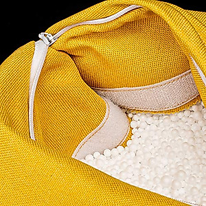 Bean Bag Chair Computer chair Beanless bag Recliner Washable Memory foam bag plush ultra soft Stuffed Animal Storage Cover Footstool Seat Lounge chair(Beanbag Cover Only)(Yellow, 43×40IN)