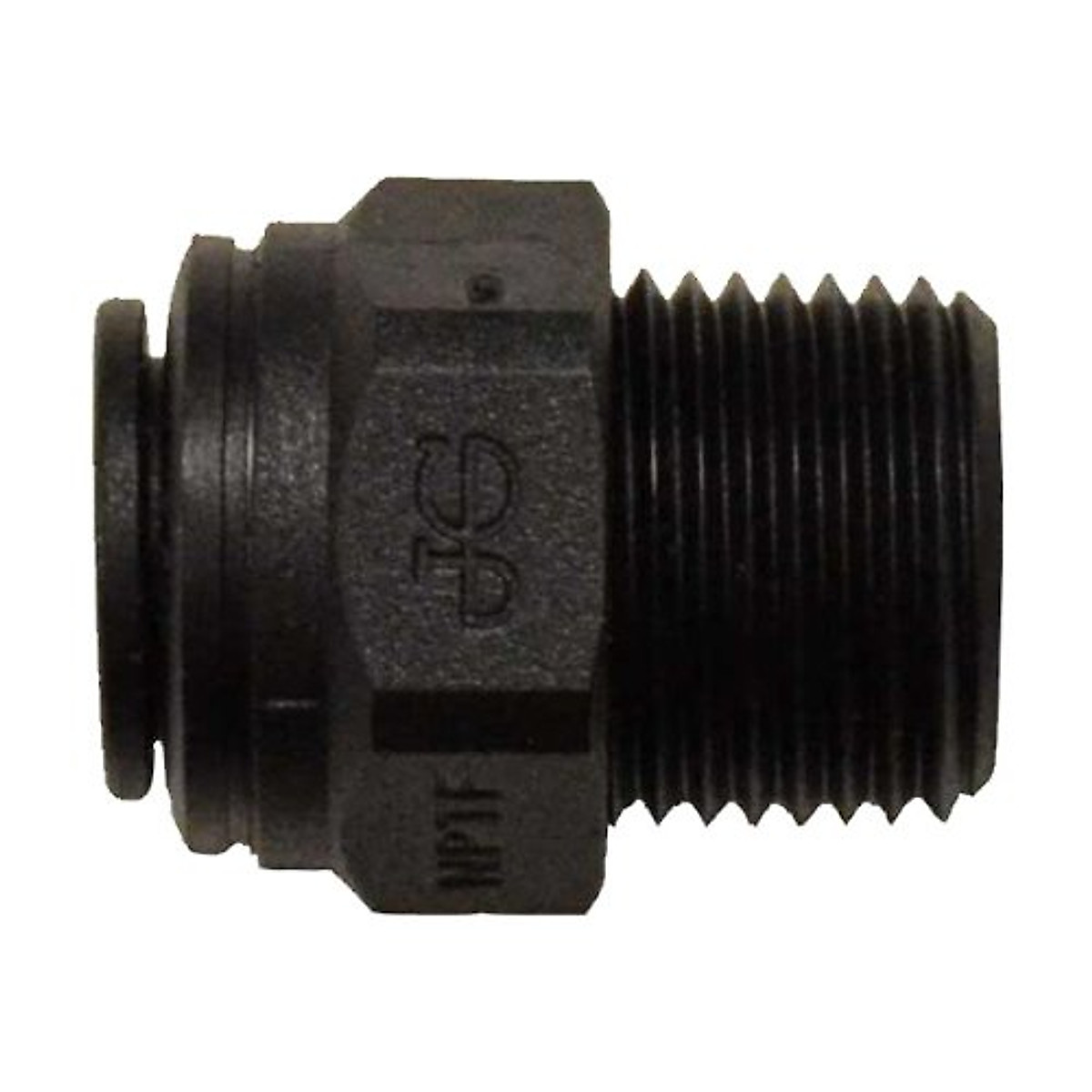 John Guest Speedfit PP010822E Black OD X 1/4" NPTF Polypropylene Push-to-Connect Male Connector (10-Pack)