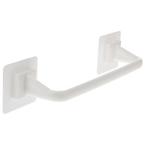 DOITOOL White Towel Rack Bathroom Hand Towel Holder No Drill Single Towel Rod Hand Towel Holder Adhesive Bathroom Towel Hanger for Hotel Home, 34cm