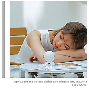 Amosfun Wearable Air Conditioner Rechargeable Neck Fan Neckband Fan Camping Fan with Light Portable Neck Fan