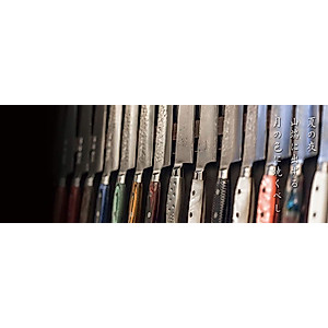 TOSHU 150 mm (5.9 inch) Petty Knife, Manually Sharpened Japanese Kitchen Knife Produced Utilizing Japanese Sword-Making Techniques - Damascus Pattern - 3 Layers