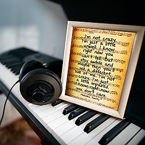 I'm Not Crazy - Motivational Wall Decor, A Present Inspirational Wall Art, Perfect for Living Room Wall Decor, Transform your Home, Office, or Bedroom with lyrical Masterpiece, Unframed - 8x10