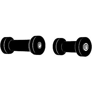 Spool Roller 5" W 5/8" S BLK RUB