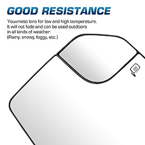 Youxmoto Fit for Ford F150 2015-2020 Passenger Right Side Heated Mirror Glass, Compatible with Ford F-150 2015 2016 2017 2018 2019 2020 Side View Convex Mirror Glass, Fit FL3Z17K707A