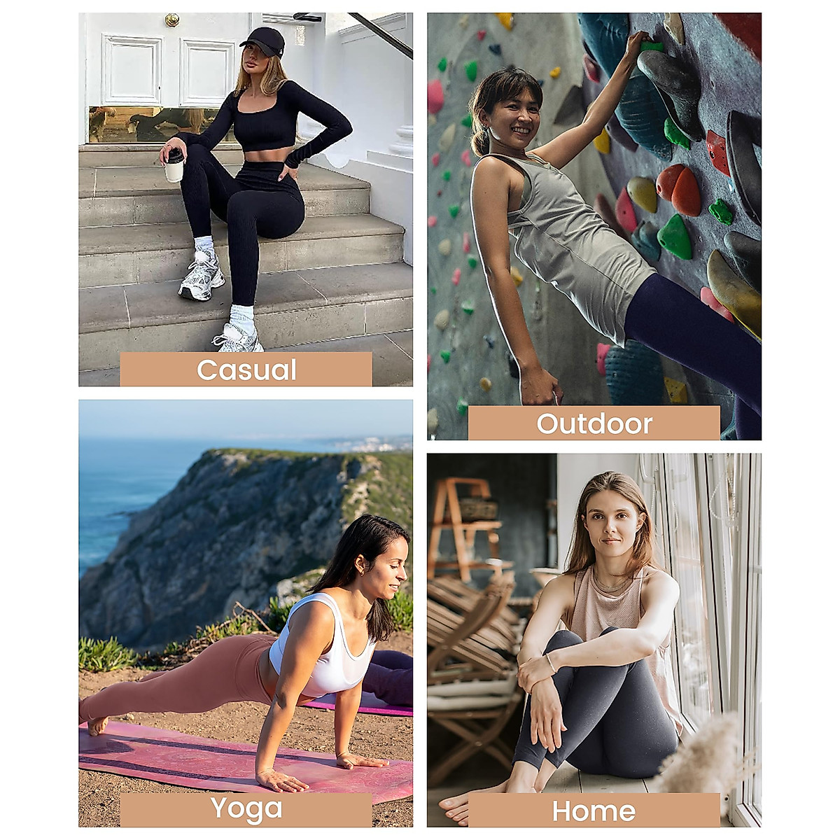 High Waisted Leggings for Women - Buttery Soft Tummy Control Yoga Pants for Workout, Running - Reg & Plus Size, Large-X-Large (Black）