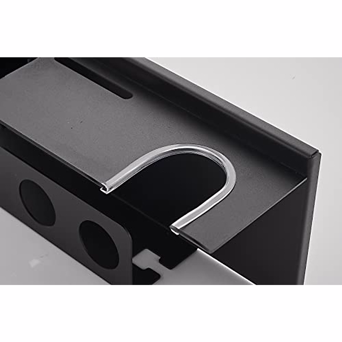 Hosoncovy Hair Dryer Wall Mount Holder Stand Blow Dryer Holder Rack Hook Organizer with Shelf for Dyson Supersonic Hair Dryer