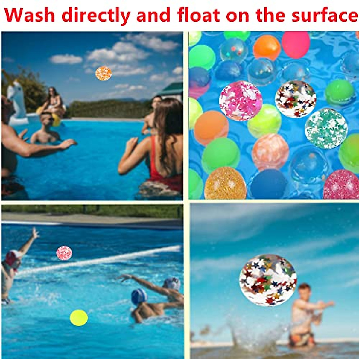 HYMONA 30 PCS of 45mm / 1.77 inch Large Diameter Super Bouncy Balls for Kids Bouncing Balls in 5 Mix Styles X (6 Balls Each Style) for Vending Machines