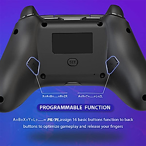 IWGAME Wireless Controller for PC/Switch/PS3, Controller with Back Button,Dual-Vibration