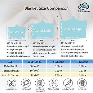 321DESIGN Mermaid Fish Scale Wearable Blanket Fleece Hooded Robe Cloak Throw Quilt Poncho Microfiber Sherpa Plush Warm Wrap Multiple-Size Child(50"x40"in)