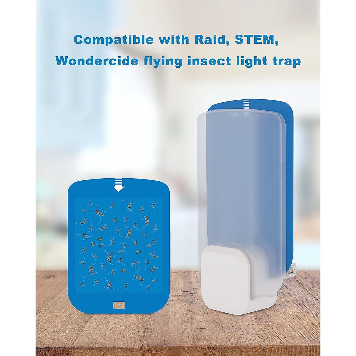 Dichroma 8 Pack Refill Cartridges for Blue Light Plug-in, Compatible with Flying Insect Light Trap for Fly Bug Mosquito Gnat Indoor