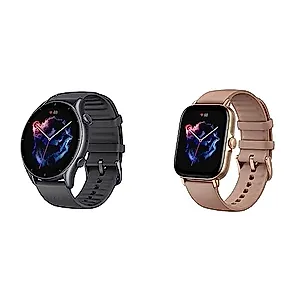 Amazfit GTR 3 Smart Watch for Men, 21-Day Battery Life, Alexa Built-in, 150 Sports Modes & GPS & GTS 3 Smart Watch for Women, Alexa Built-in, Health & Fitness Tracker with GPS