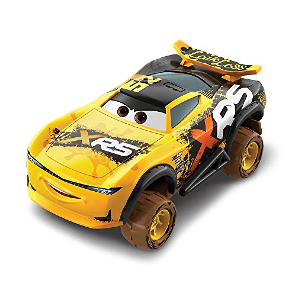 Disney Cars Toys XRS Mud Racing Vehicle Assortment 1:55 scale Die-Casts, Real Suspensions, Off-Road, Dirt-splashed Design, All-terrain Wheels, Ages 3 and up