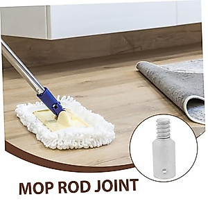 2pcs Telescopic Pole Adapter Brooms Handle Threaded End Broom Handle Threaded Push Broom Handle Pole Adapter for Broom Metal Thread Tip Handle Tips for Metal Poles Connector Silver KOMBIUDA