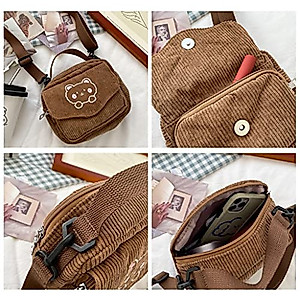 Crossbody Bags for Women Corduroy Hobo Bag Small Cell Phone Purse Cute Tote Bags Satchel Bag Shoulder Bag Handbag 2023