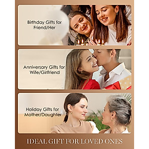 14K Gold Plated Drop Earrings, LOUISA SECRET Sterling Silver Earrings for Women, Dainty Birthstone Earrings with Zirconia, Anniversary Birthday Wedding Christmas Jewelry Gift for Mom