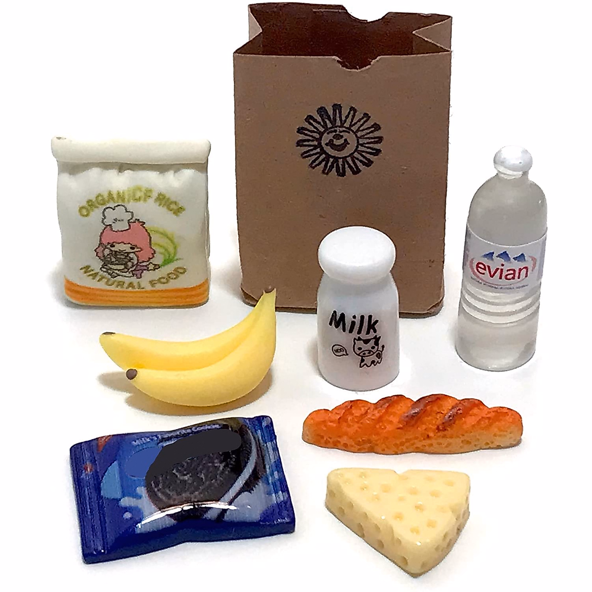 happyblockbuilder LPS Accessories Miniature Dollhouse Compatible with Littlest Pet Shop Food Drink Craft Sets Random Gift Bag Lots; Pets NOT Included (Grocery 8pc.)