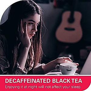WT WEETEE Organic Decaf Black Tea Bags, USDA Organic Black Tea 100 Count | Smooth & Mild Taste | CO2-Decaffeinated | Resealable Kraft Bag