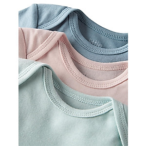 little planet by carter's unisex-baby 6-pack Organic Cotton Short-sleeve Rib Bodysuits, Pink Multi, 24 Months