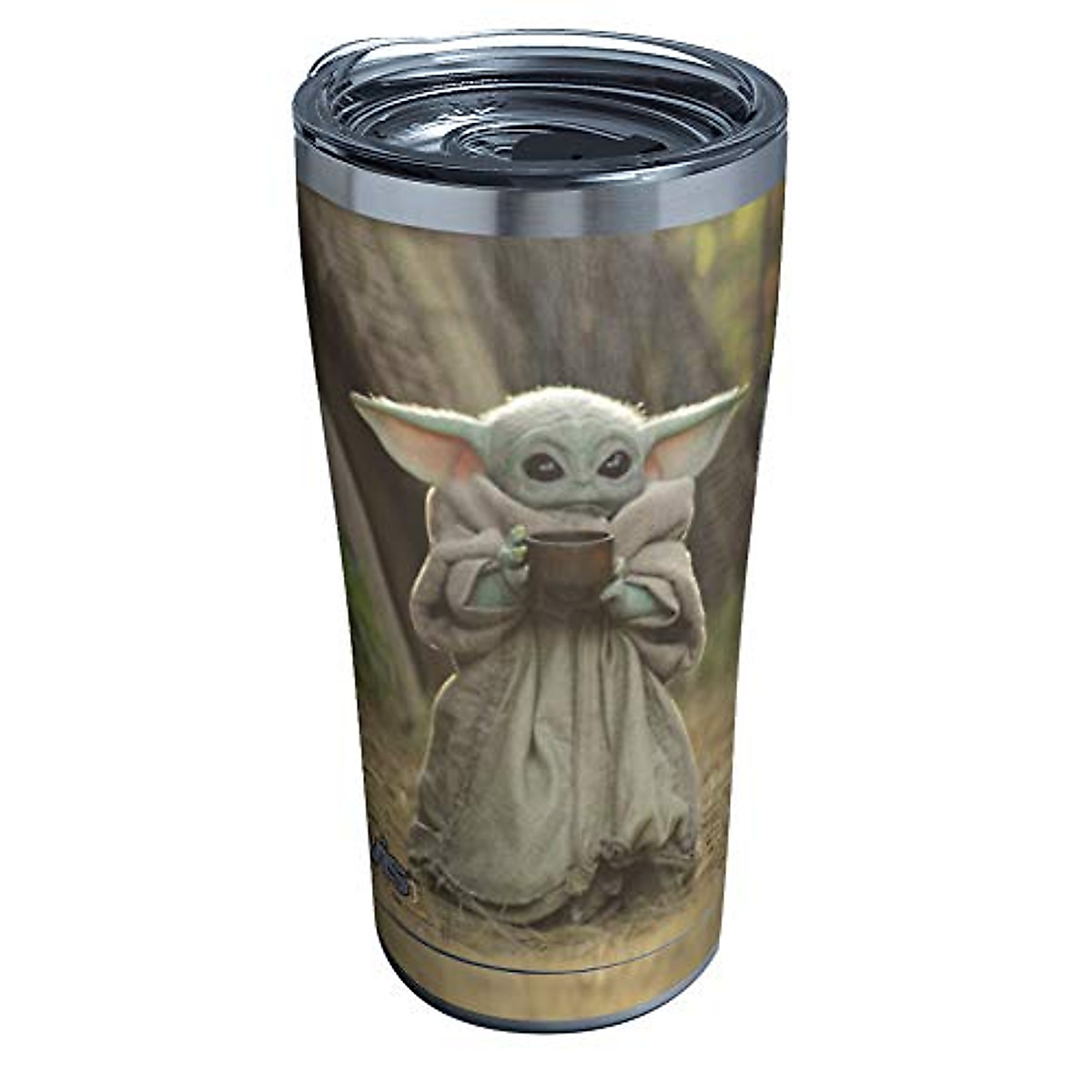 Tervis Triple Walled Star Wars - The Mandalorian Child Sipping Insulated Tumbler Cup Keeps Drinks Cold & Hot, 20oz - Stainless Steel, Stainless Steel