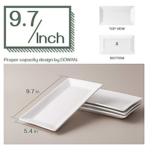 DOWAN 14" Large Serving Platters, Oval Thanksgiving Serving Plates, White Porcelain Platters Oven Safe, Dinner Plates Serving Dishes for Entertaining, Party, Meat, Appetizers, Dessert, Set of 2, White