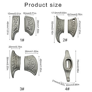 kobeIeen Stainless Steel Cutter Handle Guards Protect for Making Tool Patterned Handle Hand Guards Bolsters Embryo Gauntlets Cast