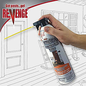 REVENGE Termite & Carpenter Ant Killer, 15 oz Ready-to-Use Aerosol Spray, Kills on Contact and Long Lasting Control